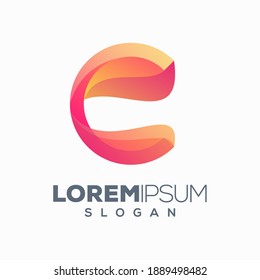 C Letter Colorful Logo Vector Design Stock Vector (Royalty Free) 465393251