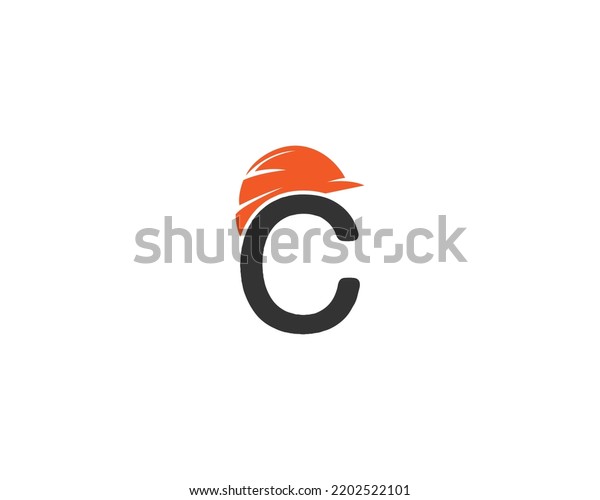 Letter C Construction Cap Safety Logo Stock Vector (Royalty Free ...