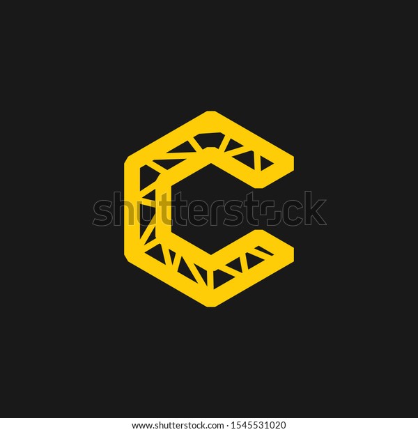 Letter C Construction Creative Abstract Business Stock Vector (Royalty ...