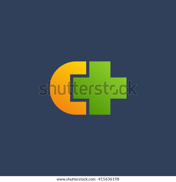 Letter C Cross Plus Logo Icon Stock Vector (Royalty Free) 415636198 ...
