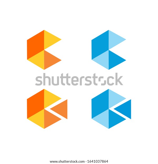 Letter C Cube Logo Icon Design: vector de stock (libre de regalías ...
