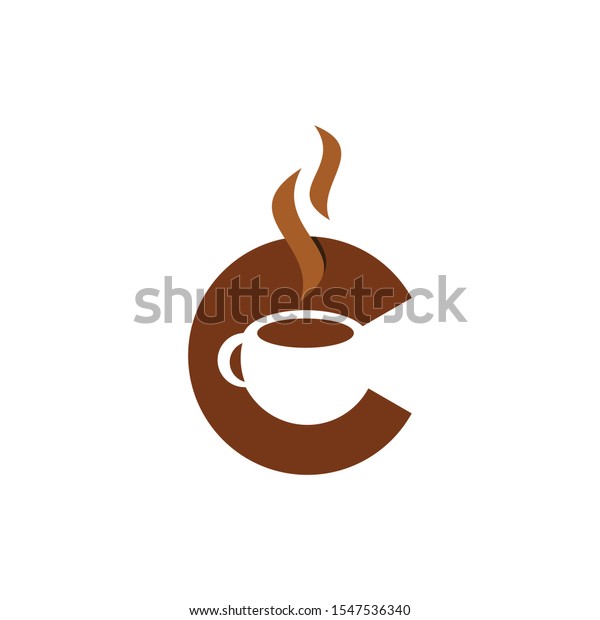 Letter C Cup Coffee Logo Design Stock Vector (Royalty Free) 1547536340