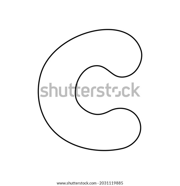 Letter C Drawing Vector Illustration Stock Vector (Royalty Free ...