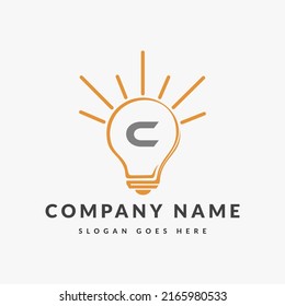Letter C Electric Logo Letter C Stock Vector (Royalty Free) 2165980533 ...