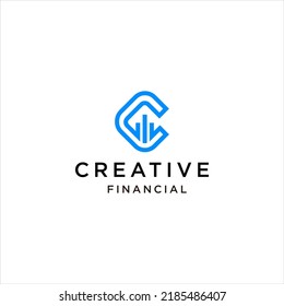 Letter C Financial Concept Vector Logo Stock Vector (Royalty Free ...