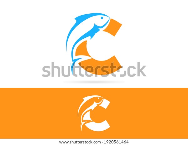 Letter C Fish Logo Design Vector Stock Vector (Royalty Free) 1920561464 ...