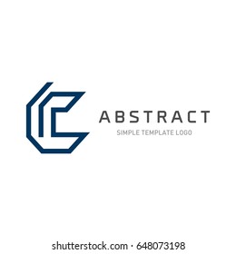 Letter C Font Logo Design Isolated Stock Vector (Royalty Free ...