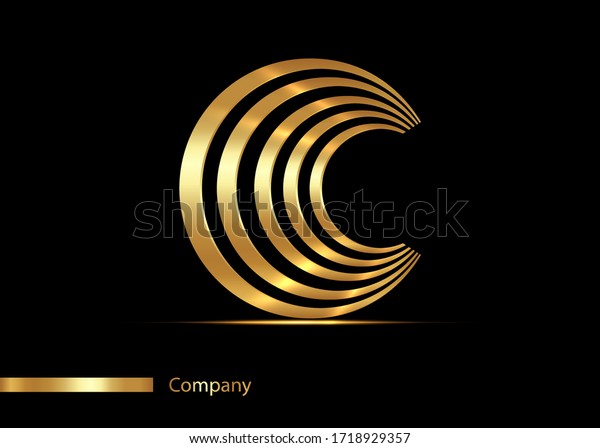 Letter C Gold Logo Design Vector Stock Vector (Royalty Free) 1718929357 Letter C Gold Logo Design Vector Stock Vector (Royalty Free) 1718929357