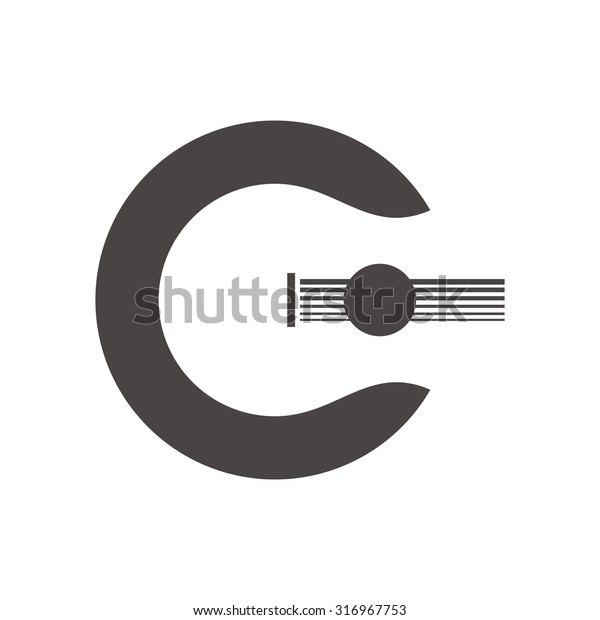 Letter C Guitar Logo Stock Vector (Royalty Free) 316967753 | Shutterstock