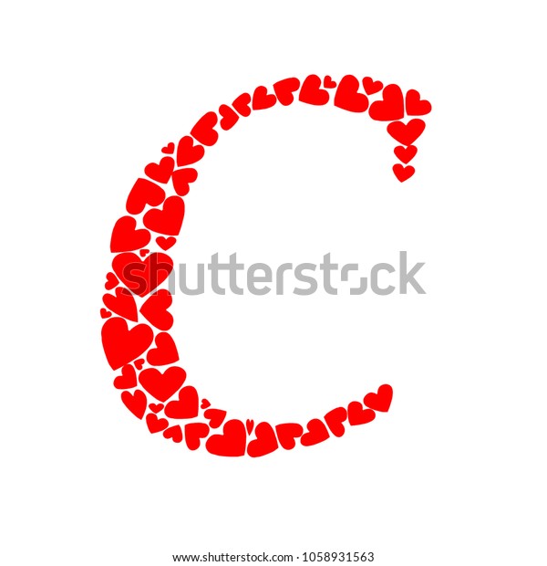 Letter C Heard Stock Vector (Royalty Free) 1058931563 | Shutterstock