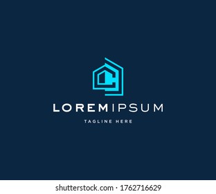 Gray House Logo Design Scandinavian Real Stock Vector (Royalty Free ...
