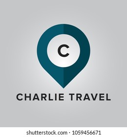 Letter C Initial Travel Logo Vector Stock Vector (Royalty Free ...