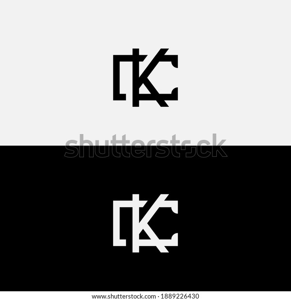Letter C K Logo Design Black Stock Vector (Royalty Free) 1889226430 ...