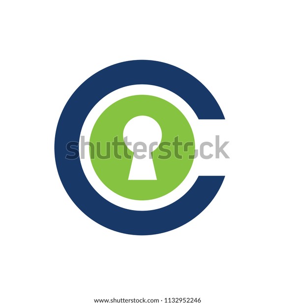 Letter C Key Hole Logo Icon Stock Vector (Royalty Free) 1132952246 ...
