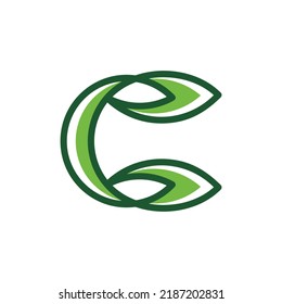 Letter C Leaf Logo Design Stock Vector (Royalty Free) 2187202831 ...