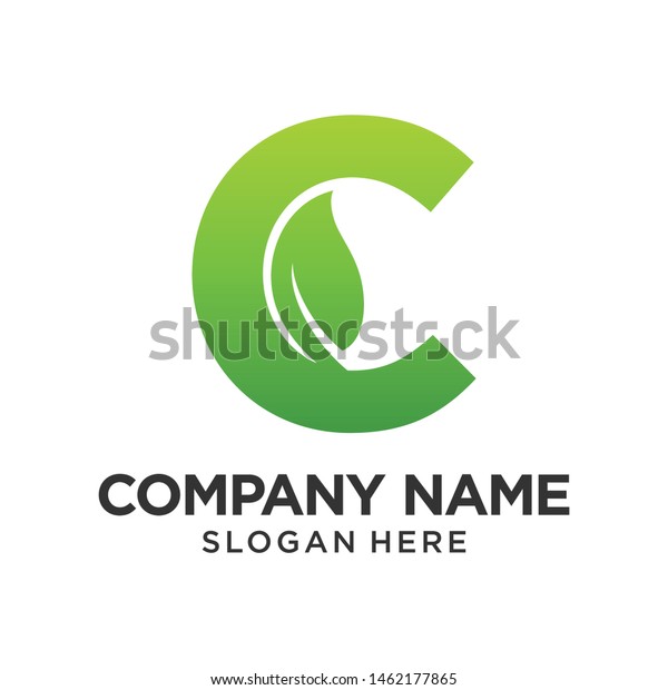 Letter C Leaf Logo Design Template Stock Vector (Royalty Free) 1462177865