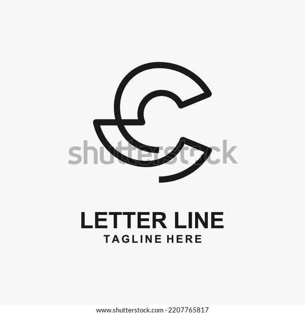 Letter C Line Logo Design Stock Vector (Royalty Free) 2207765817 ...