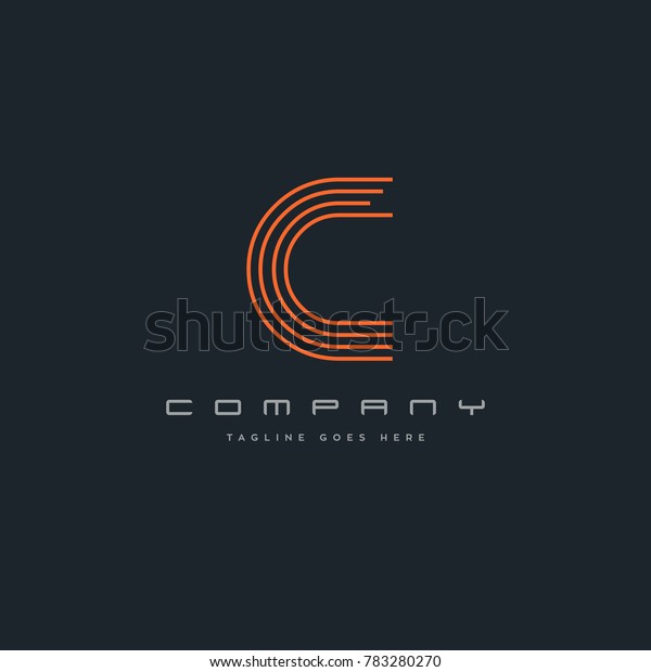 Letter C Line Logo Icon Stroke Stock Vector (Royalty Free) 783280270