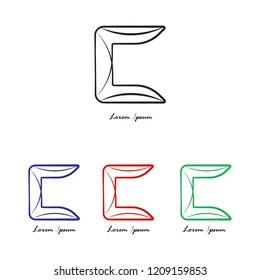 Letter C Line Vector Illustration Stock Vector (Royalty Free ...