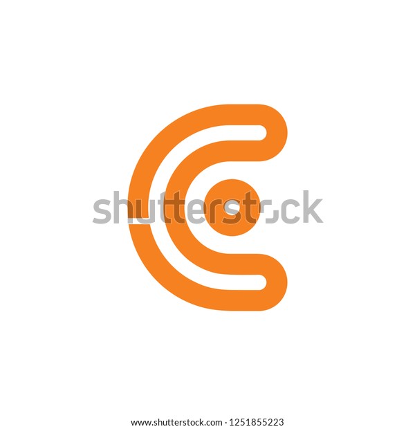 Letter C Lines Art Central Dot Stock Vector (Royalty Free) 1251855223 ...