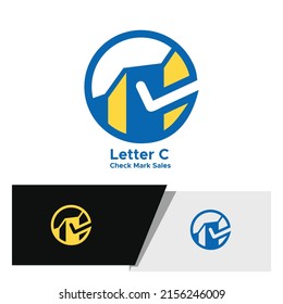 Letter C Logo Check Mark Sales Stock Vector (Royalty Free) 2156246009 ...