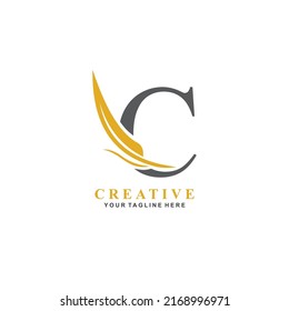 Letter C Logo Design Luxurious Beautiful Stock Vector (Royalty Free ...