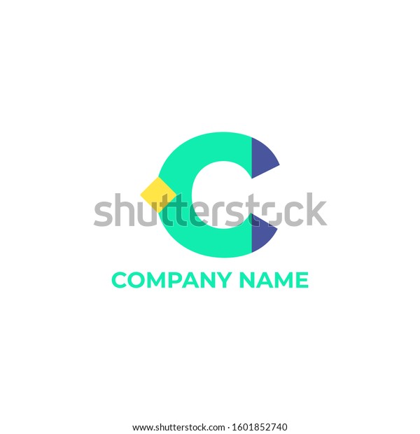 Letter C Logo Design Simple Elegant Stock Vector (Royalty Free ...