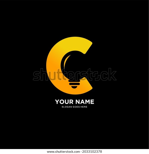 Letter C Logo Light Bulb Vector Stock Vector (Royalty Free) 2033102378 ...