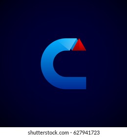 Letter C Modern Glossy Triangle Logo: Vector có sẵn (miễn phí bản quyền ...