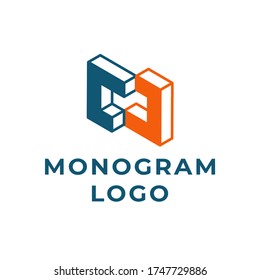 Letter C Monogram Logo Design Template Stock Vector (Royalty Free ...