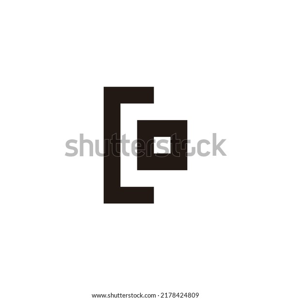 Letter C O Square Geometric Symbol Stock Vector (Royalty Free ...