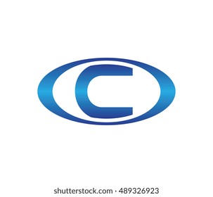 Letter C Oval Logo Design Template Stock Vector (Royalty Free ...