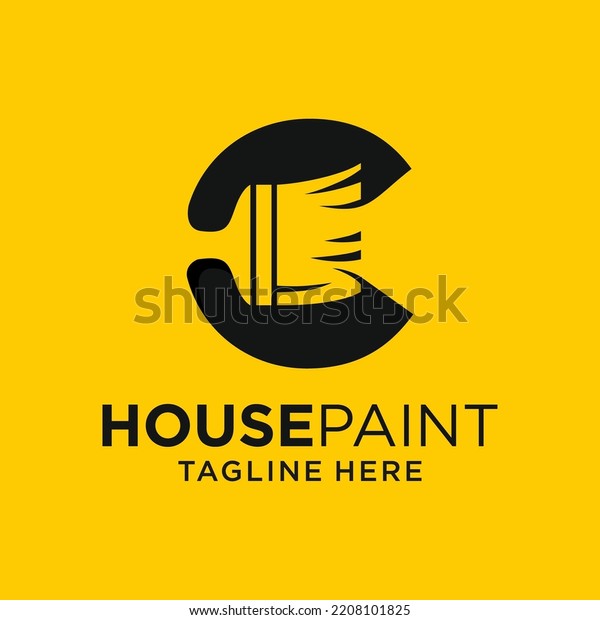 Letter C Paint Brush Logo Design Stock Vector (Royalty Free) 2208101825 ...