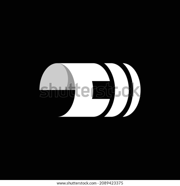 Letter C Paper Roll Design Stock Vector (Royalty Free) 2089423375 ...