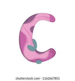 Letter C Pieces Paper Stock Vector (Royalty Free) 1162667851 | Shutterstock