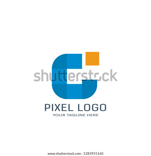 Letter C Pixel Logo Design Template Stock Vector (Royalty Free ...