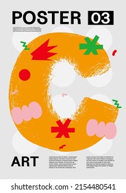 Letter C Poster Layout Design Alphabet Stock Vector (Royalty Free ...