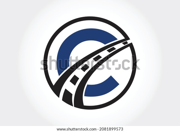 Letter C Road Logo Sign Design Stock Vector (Royalty Free) 2081899573 ...