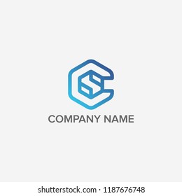 Letter C S Logo Design Stock Vector (Royalty Free) 1187676748 ...