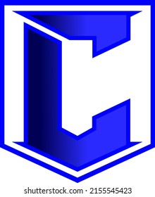 Letter C Shield Logo Blue Vector Stock Vector (Royalty Free) 2155545423 ...
