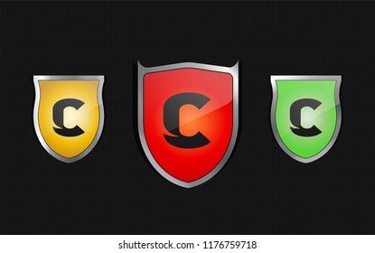 Letter C Shield Logo Icon Vector Stock Vector (Royalty Free) 1176759718 ...