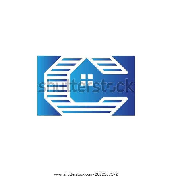 Letter C Siding House Construction Logo Stock Vector (Royalty Free ...