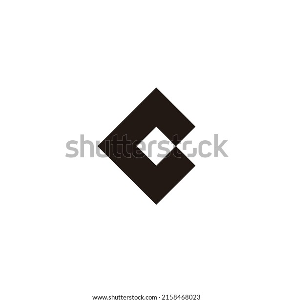 Letter C Square Geometric Symbol Simple Stock Vector (Royalty Free ...