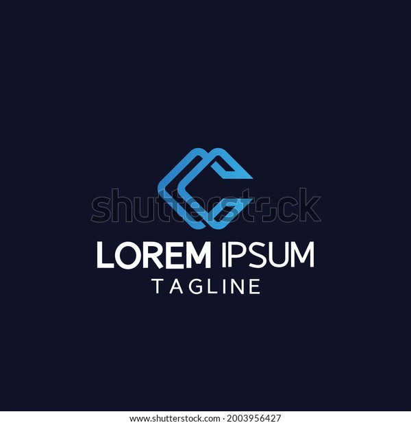 Letter C Square Logo Design Stock Vector (Royalty Free) 2003956427 ...