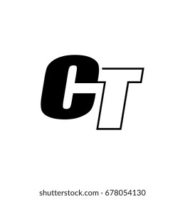 Letter C T Logo Overlapping Black Stock Vector (Royalty Free) 678054130 ...