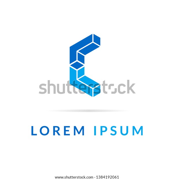 Letter C Template Logo Abstract Geometric Stock Vector (Royalty Free ...