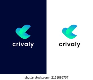 Letter C V Logo Design Template Stock Vector (Royalty Free) 2151896757 ...