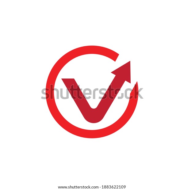 Letter C V Logo Design Alphabet Stock Vector (Royalty Free) 1883622109 ...