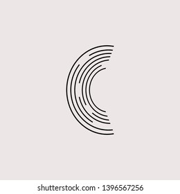 Letter C Vector Line Logo Design Stock Vector (Royalty Free) 1396567256 ...