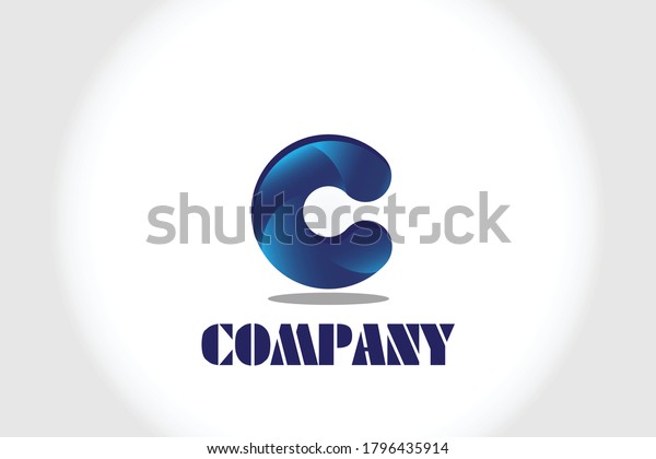 Letter C Vector Line Logo Design Stock Vector (Royalty Free) 1796435914 ...